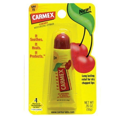 Carmex Cherry Flavored Lip Balm Spf 15 Tube 10 ml (Pack of 12): Amazon ...