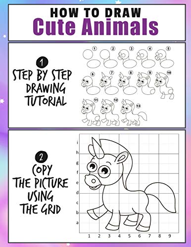 How To Draw Cute Animals: Easy 2 Step Learn How To Draw Cute Animals A ...