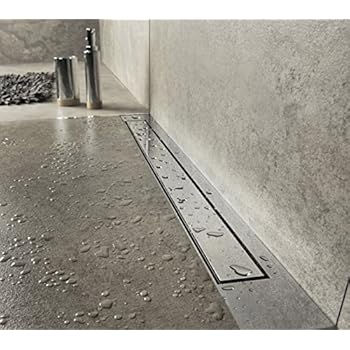 URREA CR80INOX Coladera Lineal con Cubierta de Acero Inoxidable, 80 cm ...