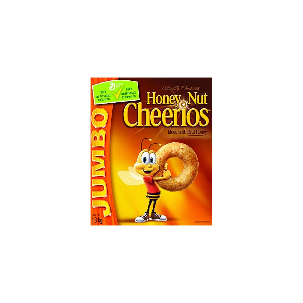 Cheerios Honey Nut Jumbo Cereal, 1.3kg, pack of 2 - Pro Health Link ...