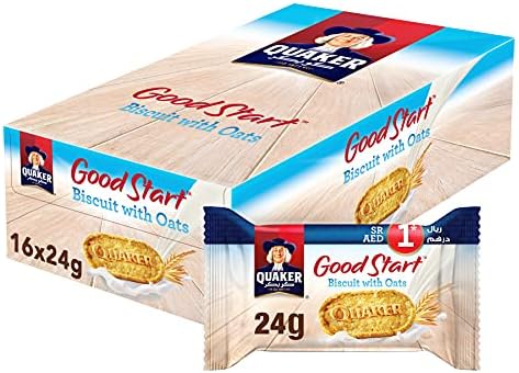 Quaker Good Start Biscuits, Biscuit with Oats, 24g x 16 pieces price in ...