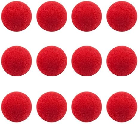 Amazon.com: 12-pack Red Foam Clown Noses | Squishy Novelty Nose Bulk ...