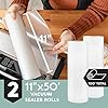 Avid Armor Vacuum Sealer Bags 11x50 Rolls 2 Pack for Food Saver, Seal a ...