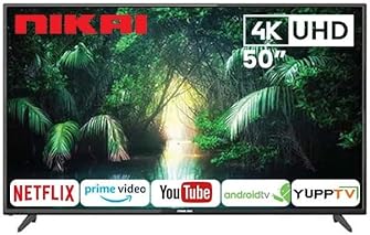 Nikai 50'' UHD Smart LED TV Ultra HD |4K-3840X2160|WiFi| Andorid 9.0 ...