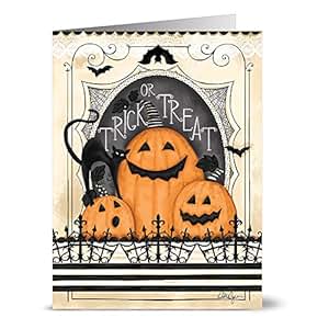 Amazon.com : Halloween Greeting Cards 24 Pack - Trick or Treat Jack-O ...
