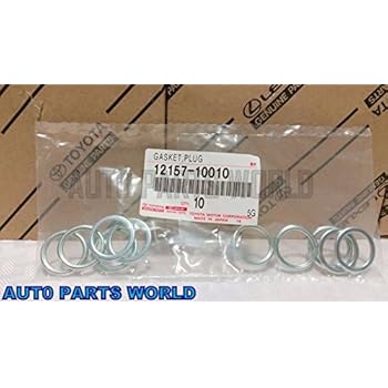 Amazon.com: Toyota Oil Drain Plug Crushable Steel Gaskets Set of 10 OEM ...