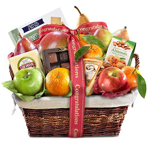 Congratulations Classic Deluxe Fruit Basket » La Decade Gifts ...
