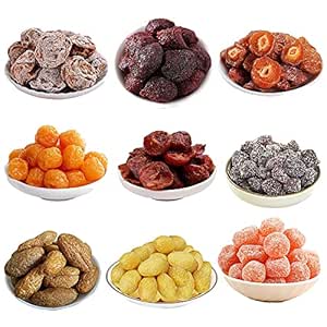 Amazon.com: HELENOU666 Chinese Traditional Snack Preserved Fruits Dried Plums 9-Flavor Mixed ...