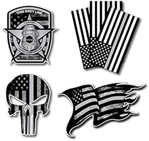 Amazon.com: Variety Pack of Thin Grey Line Corrections Officer CO ...