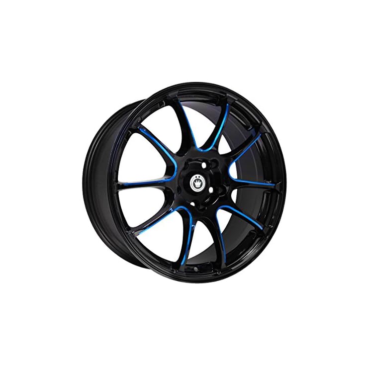 Konig Illusion Black Ball Cut Blue Wheel (17x7"/5x114.3mm) - Shop Tires ...