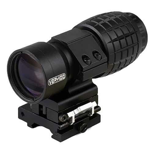 VERY100 Tactical 3X Magnifier Scope with Lens Cover Sight with Flip to ...