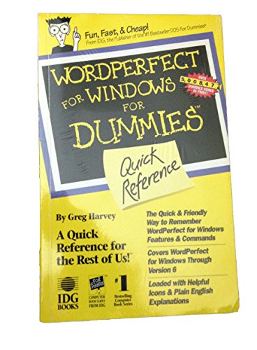 Amazon.com: WordPerfect for Windows for Dummies Quick Reference (For ...