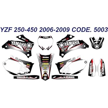 Amazon.com: Yamaha YZ250F YZ450F 2008-2009 Dirt Bike Graphics Decal Kit by Allmotorgraphics ...