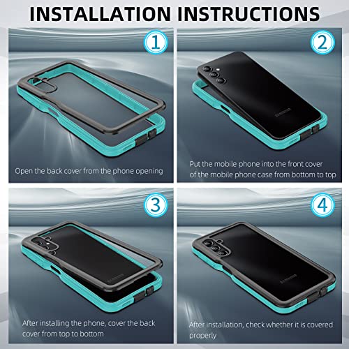 Samsung Galaxy A14 5G Phone Case, Waterproof Case with Built-in Screen Protector & Cell Phone ...