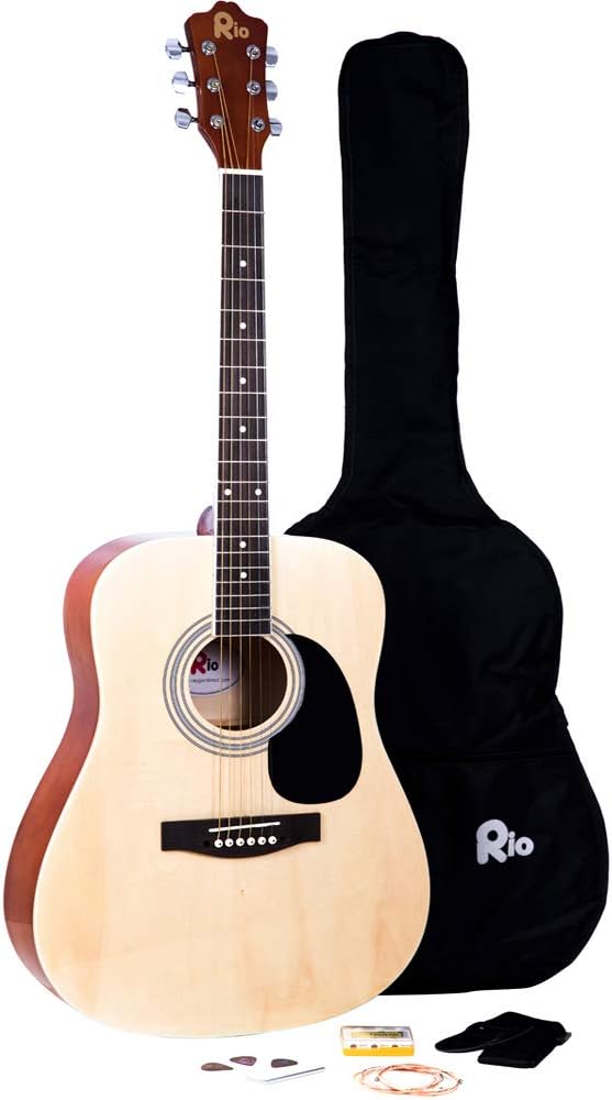 Rio 41'' Full Size 4/4 Acoustic Guitar Dreadnought Steel String ...