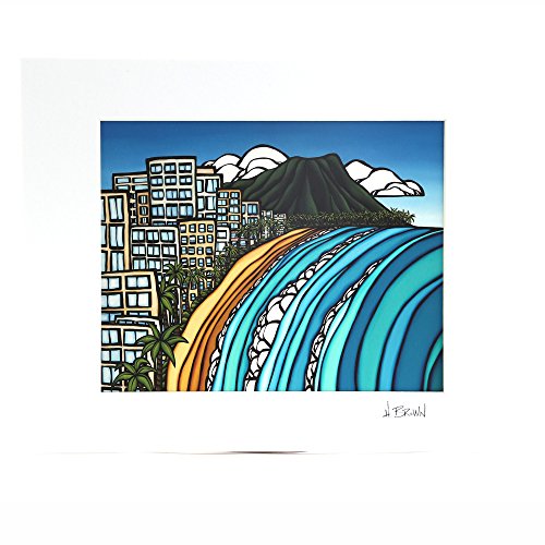 (ヘザーブラウン)HEATHER BROWN アートプリント 絵画 ART PRINT Mサイズ W35.6×H28.0cm WAIKIKI ワイキキ サイン入り HB9151P ...