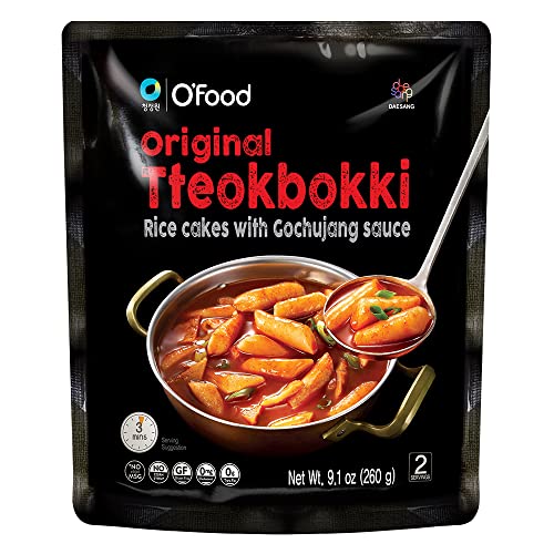 O'Food Tteokbokki Korean Rice Cakes with Gochujang Sauce, Authentic ...