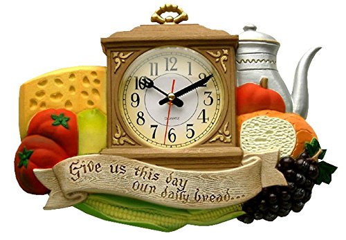 Amazon.com: Qtz Wall Clock "Give us this day our daily bread": Home ...