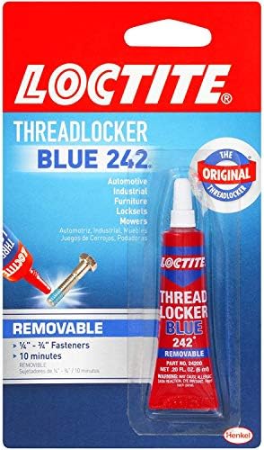 Loctite Heavy Duty Threadlocker, 0.2 oz, Blue 242, 12 Pack price in ...