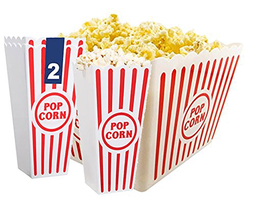 Reusable 1 ct Large Plastic Popcorn Tub with 4-ct Individual Popcorn ...