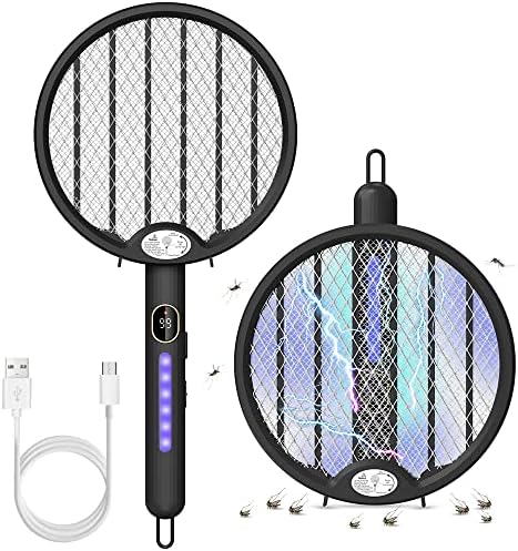 Amurhey 2in1 Handheld Electric Fly Swatter, Powerful 3000 Volt Mosquito ...