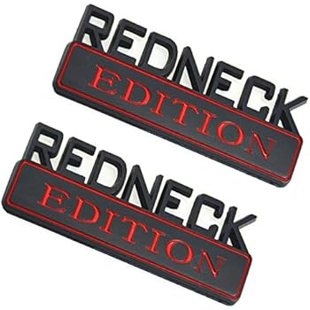 Amazon.com: 2 PACK REDNECK EDITION EXTERIOR EMBLEM CAR TRUCK BOAT DECAL ...
