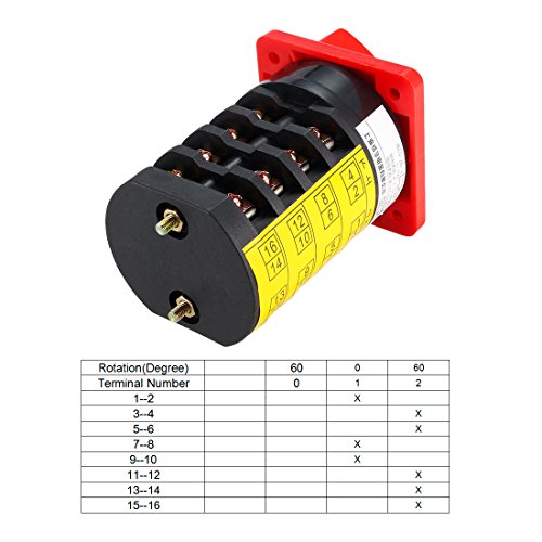 Aexit AC 380V Relays 16A Momentary Three Position 12 Terminals Cam ...