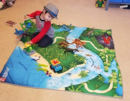 Dinosaur Play Mat, Extra Large Dinosaur Mat, Dinosaur Landscape with ...
