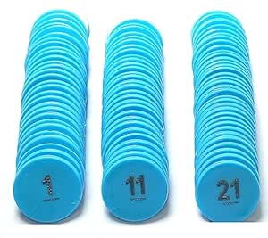 Buy Morel Blue Plastic Round Shape Embossed Printed Token Coin, Chips ...