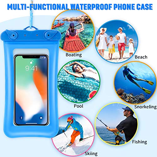 6 Piece Floatable Waterproof Phone Pouch Floating Waterproof Cell Phone ...
