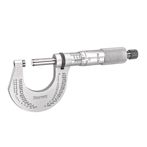 Starrett Outside Micrometer with One-Piece Spindle, Advanced Sleeve ...