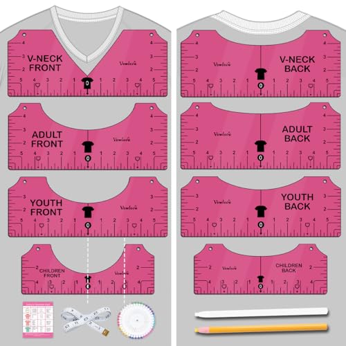Tshirt Ruler Guide for Vinyl Alignment: T Shirt Rulers to Center ...