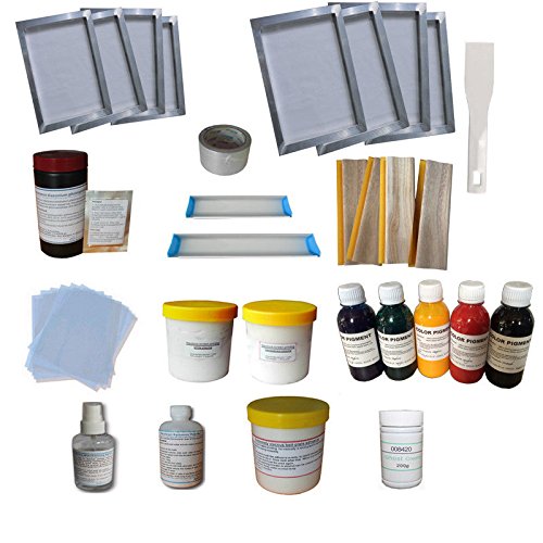 Screen Printing Simple Materials Kit Bundle Squeegee Ink Silk Screen