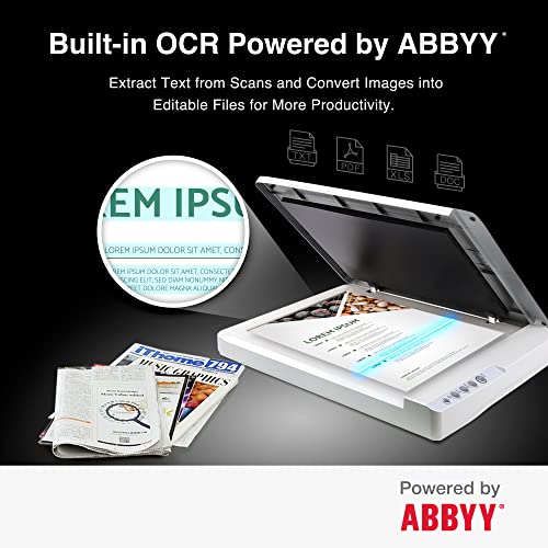 Plustek Tabloid Size Large Format Flatbed Scanner OS 1180 : A3 / Legal ...