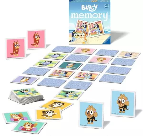 Ravensburger Bluey Mini Memory - Matching Picture Snap Pairs Game For ...