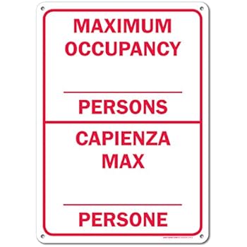 Amazon.com : MAXIMUM ROOM CAPACITY ____ PERSONS 10x14 Heavy Duty ...