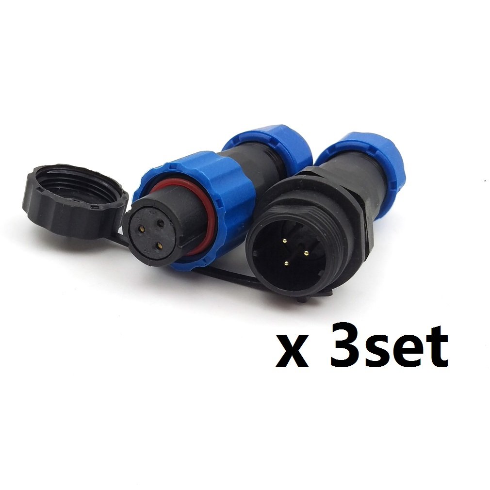 Buy SD13 3pin Waterproof Connector, 5A 380V High Voltage Electrical ...