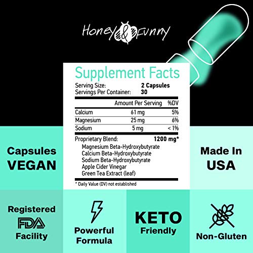 Potent Keto BHB Salts + Apple Cider Vinegar RAW ACV + Green Tea Extract ...