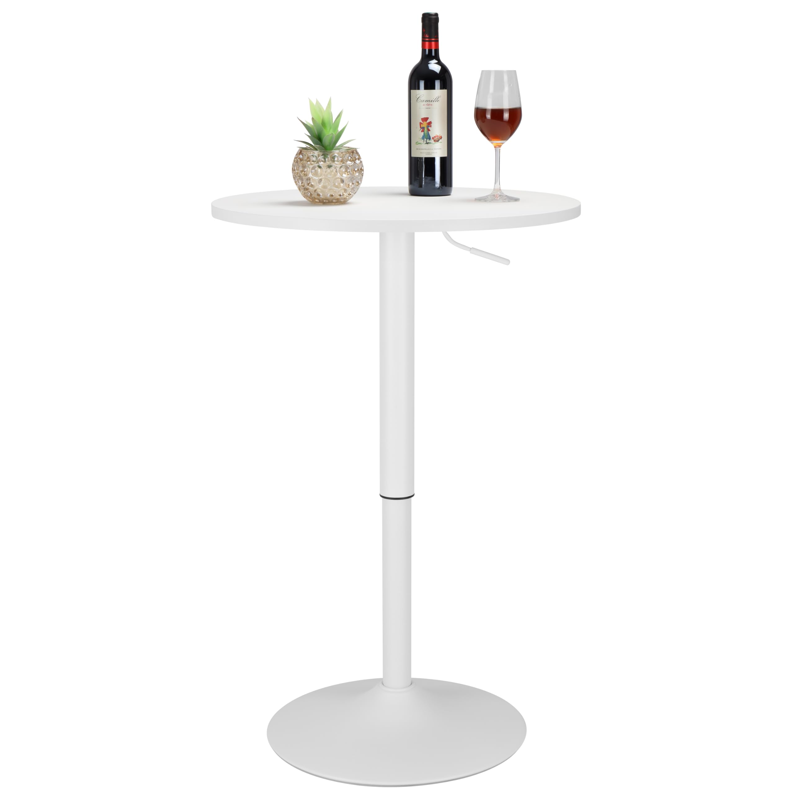 Finnhomy 24'' Round Cocktail Bar Table with Metal Base, Tall Bistro Pub ...