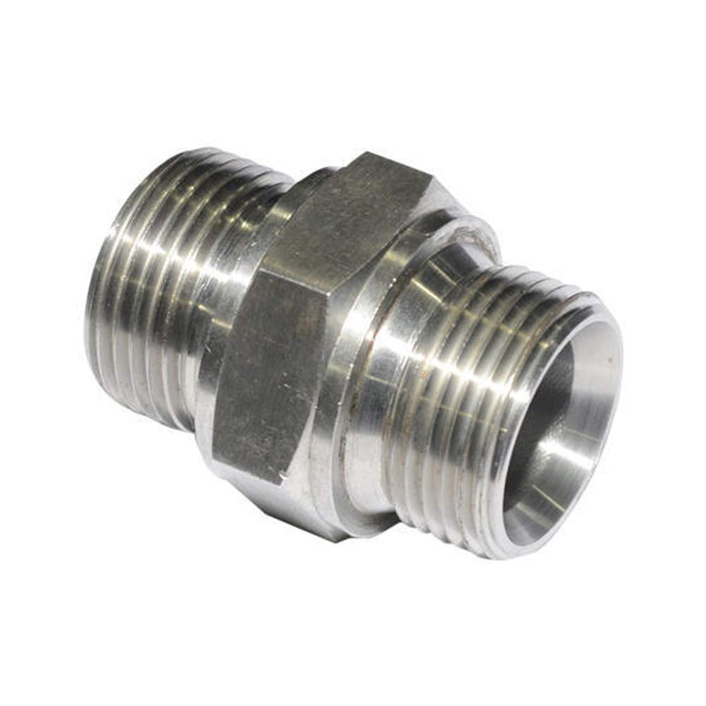 HOSEMART Hex Nipple Reducer 1" Inch x 1/2" Inch BSP Male Connector Zinc ...