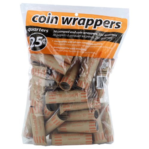 Coin-Tainer Quarter Coin Wrappers, Pack of 36 - Want It All
