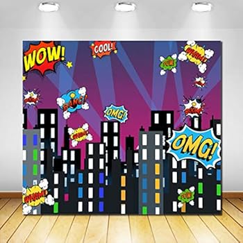Amazon.com : Superhero Cityscape Photography Backdrop and Studio Props ...