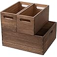Amazon.com: DDYURI Stackable Storage Bins for Closet Bookshelf (3pack ...