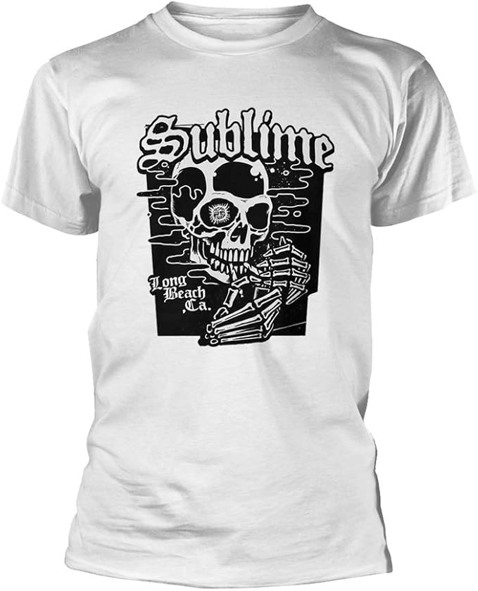 Sublime Black Skull Official Tee T-Shirt Mens Unisex: Amazon.co.uk ...