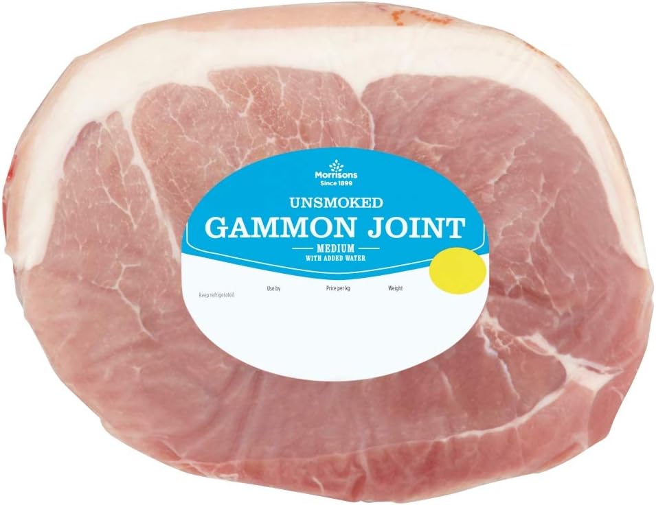 Morrisons Medium Unsmoked Natural Gammon Joint, 2.4 - 3.0 kg: Amazon.co ...
