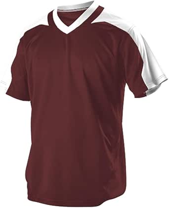 Amazon.com: Youth V-Neck Baseball Jersey - M / Maroon/ White: Clothing