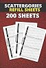 Scattergories Refill Sheets: 200 Paper Score Sheets for Playing ...