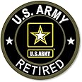 AV Round Military Decals, US Army Retired Sticker, Department of The ...