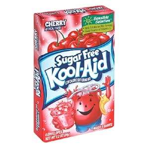 Amazon.com : Kool-Aid Drink Mix, Sugar Free Cherry, 1.2-Ounce Unit ...