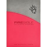 New International Version Fire Bible Chocolate/Pink Flexisoft Leather ...